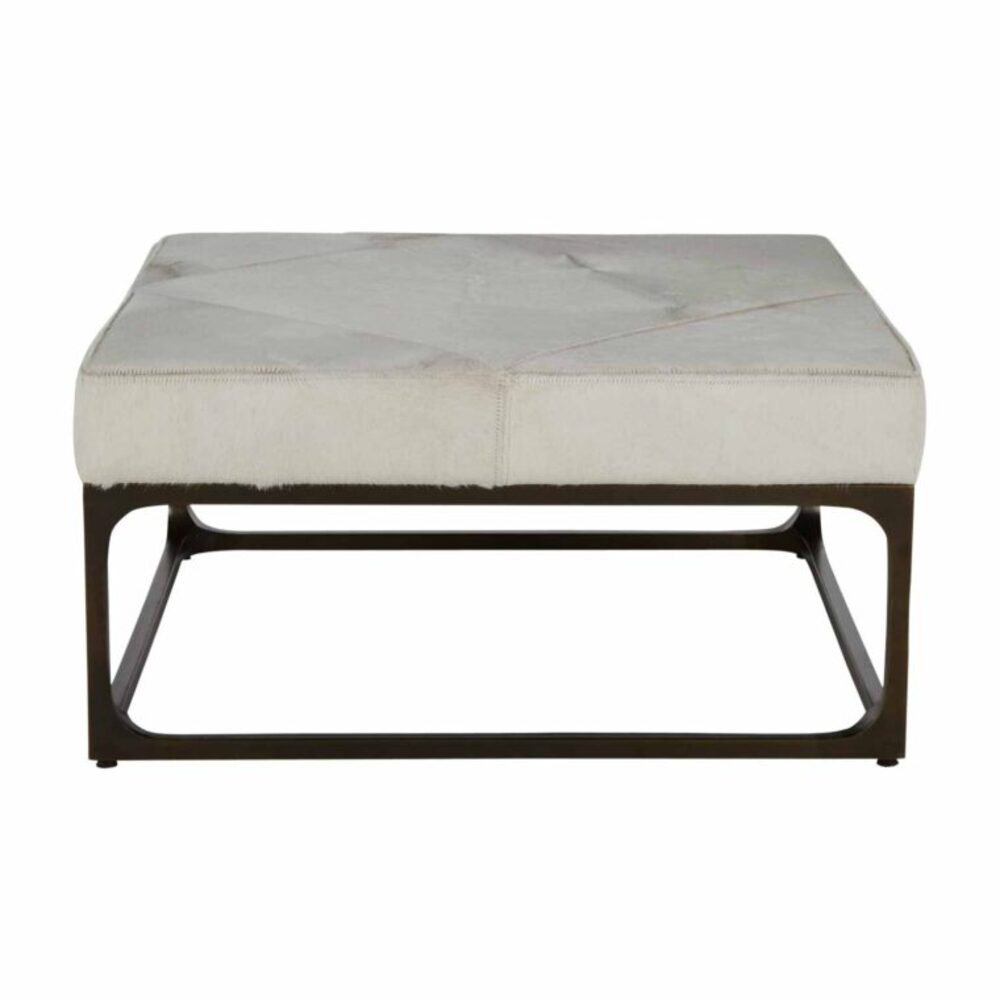 Gabby Melanie 36 Wide Genuine Leather Square Cocktail Ottoman Wayfair