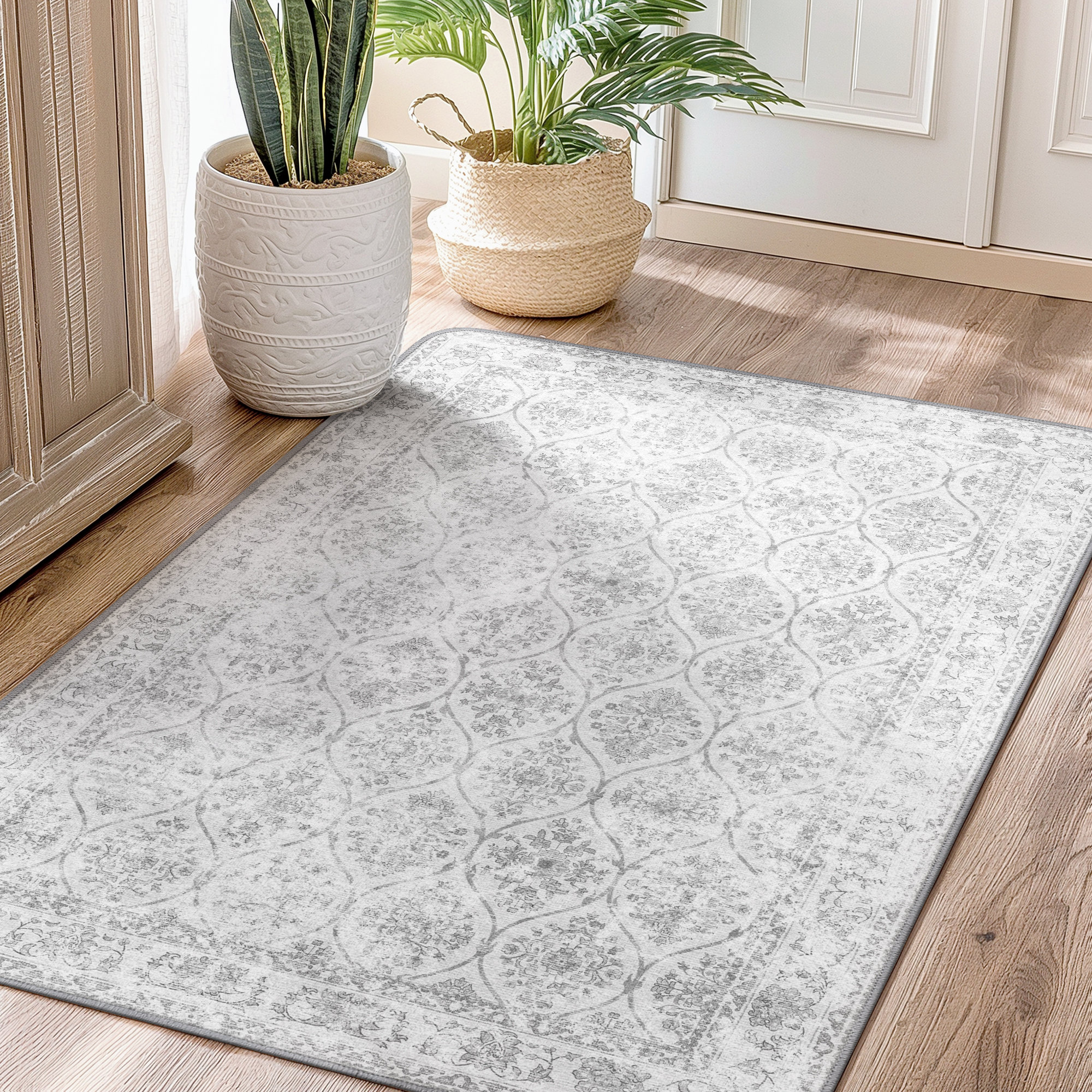 Bungalow Rose Aborn Area Rug for Living Room Machine Washable Rugs Non ...
