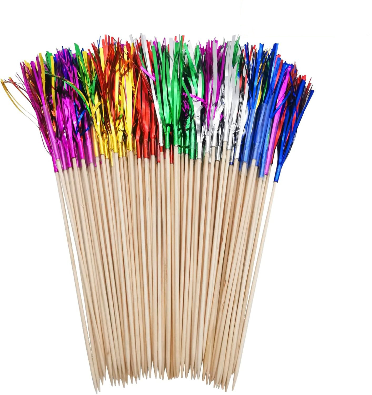 Dakota Fields Cocktail Picks Wood Foil Firework Cake Picks | Wayfair