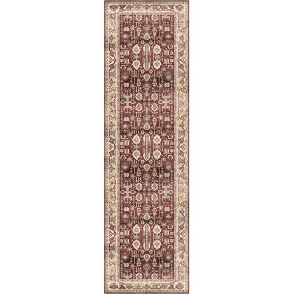 Bungalow Rose Vintage Performance Red Area Rug & Reviews | Wayfair