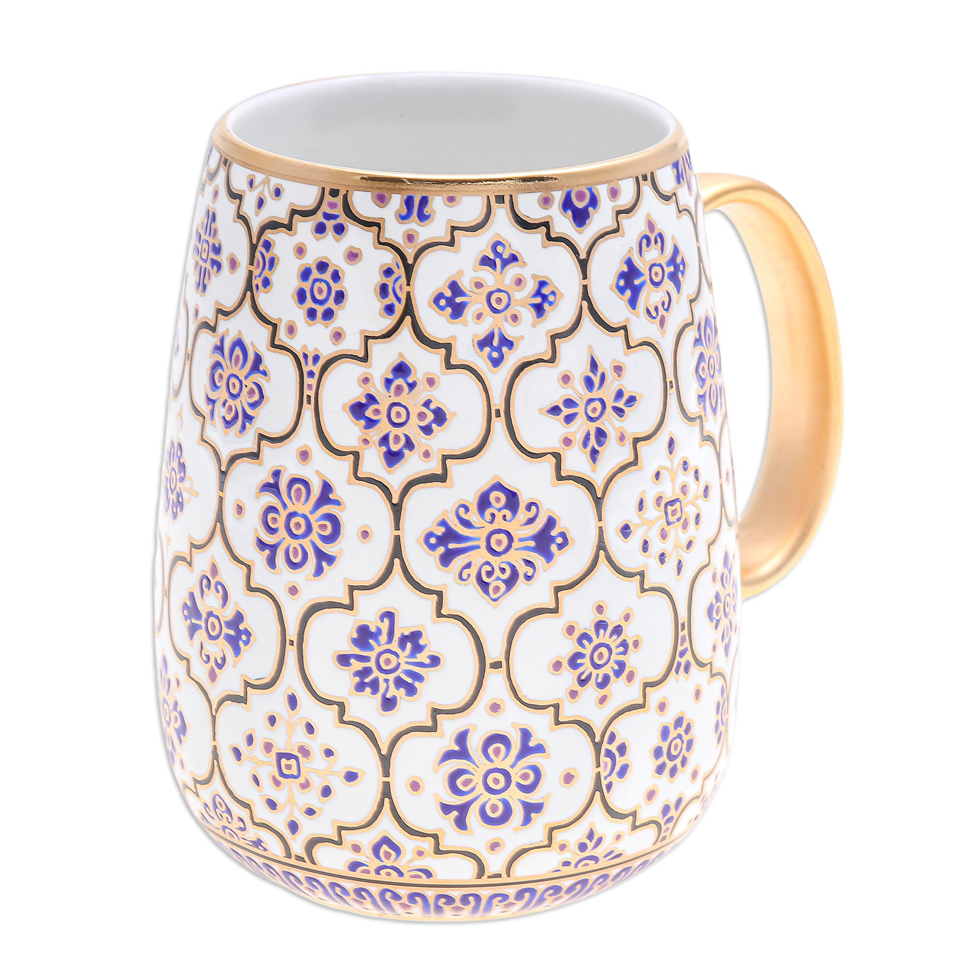 Rosdorf Park Huxham Handmade Royal Pagoda Benjarong Porcelain Mug | Wayfair