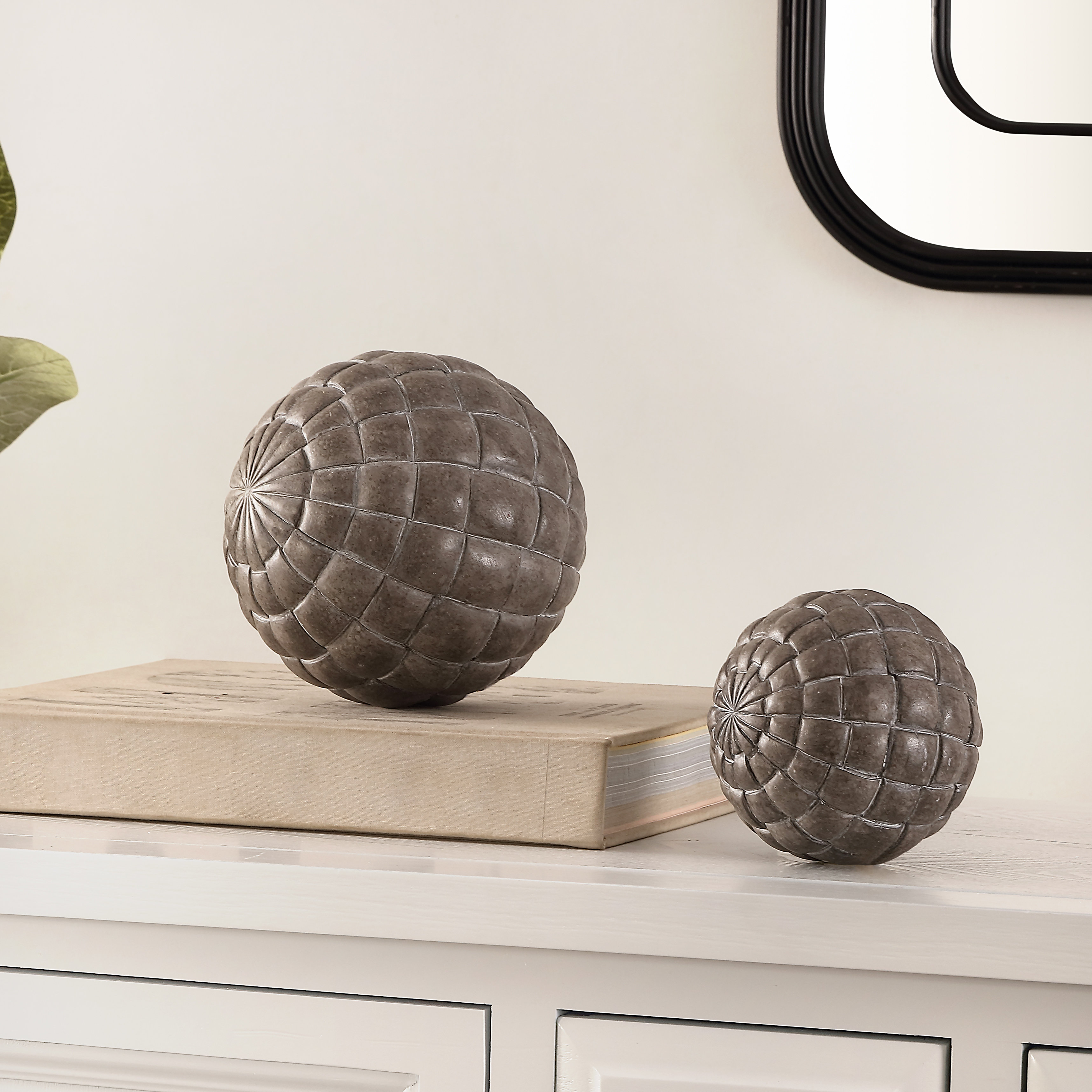 17 Stories Set Of 2 Decorative Ball | Wayfair