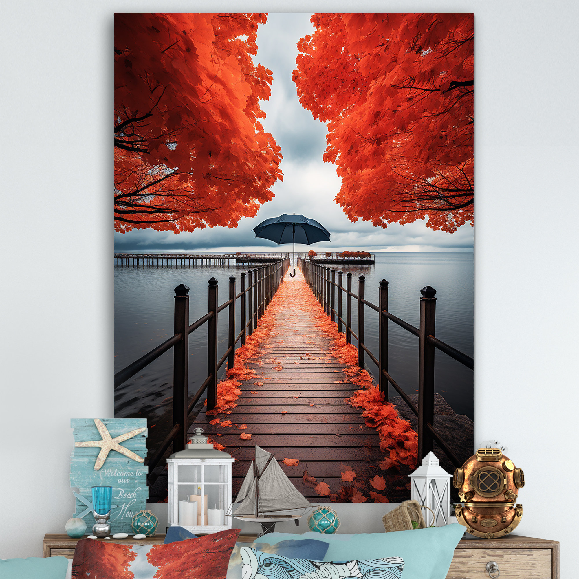 Ebern Designs Pier Piers Embrace I - Nautical & Beach Wall Decor ...
