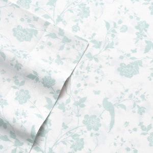Laura Ashley Sateen Cotton Printed Sheet Sets & Reviews | Wayfair