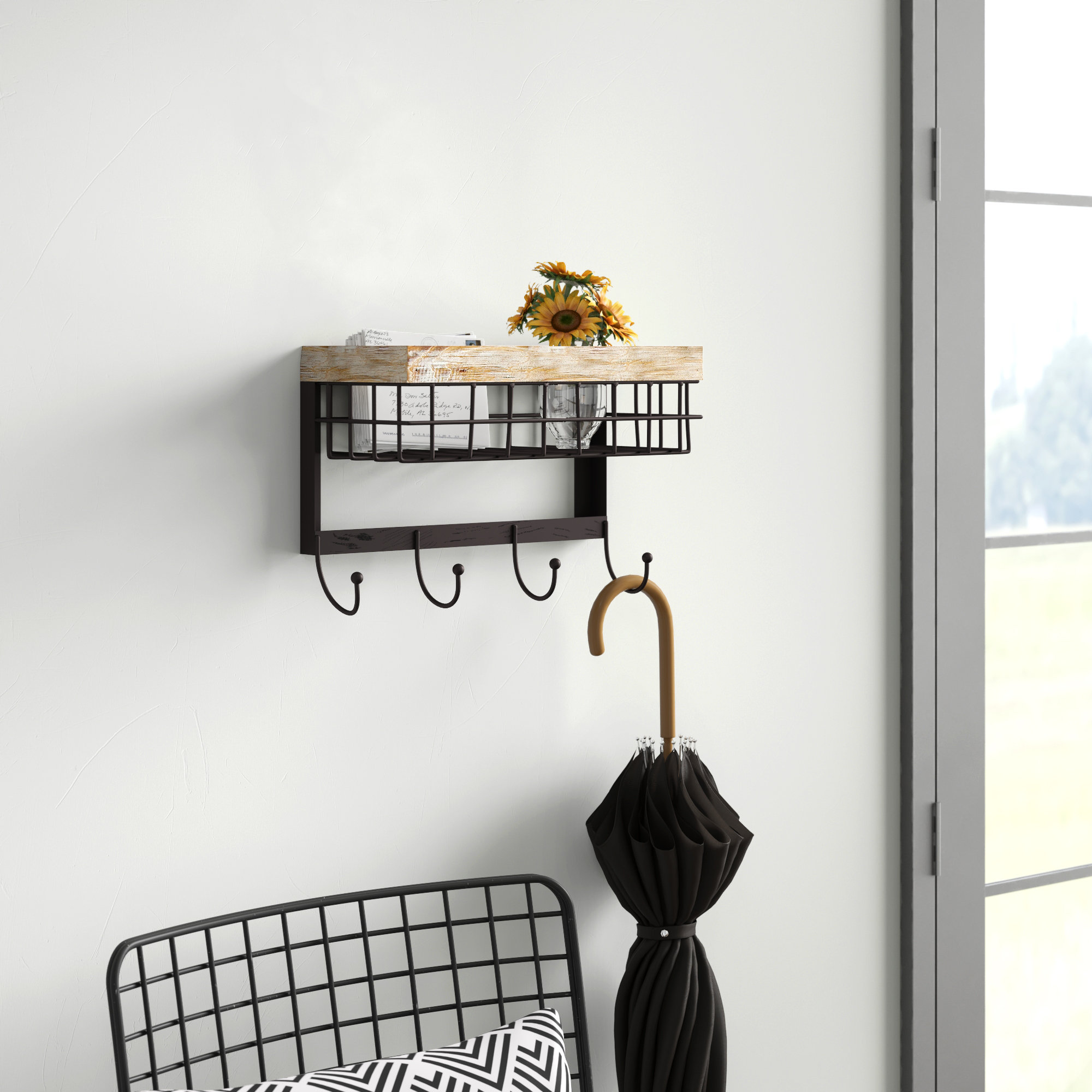 Mercury Row® Modern Wall Mounted Coat Rack & Reviews | Wayfair