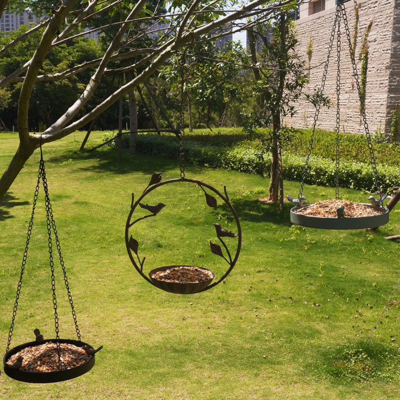 Arlmont & Co. Taylynn Hanging Tray Bird Feeder | Wayfair