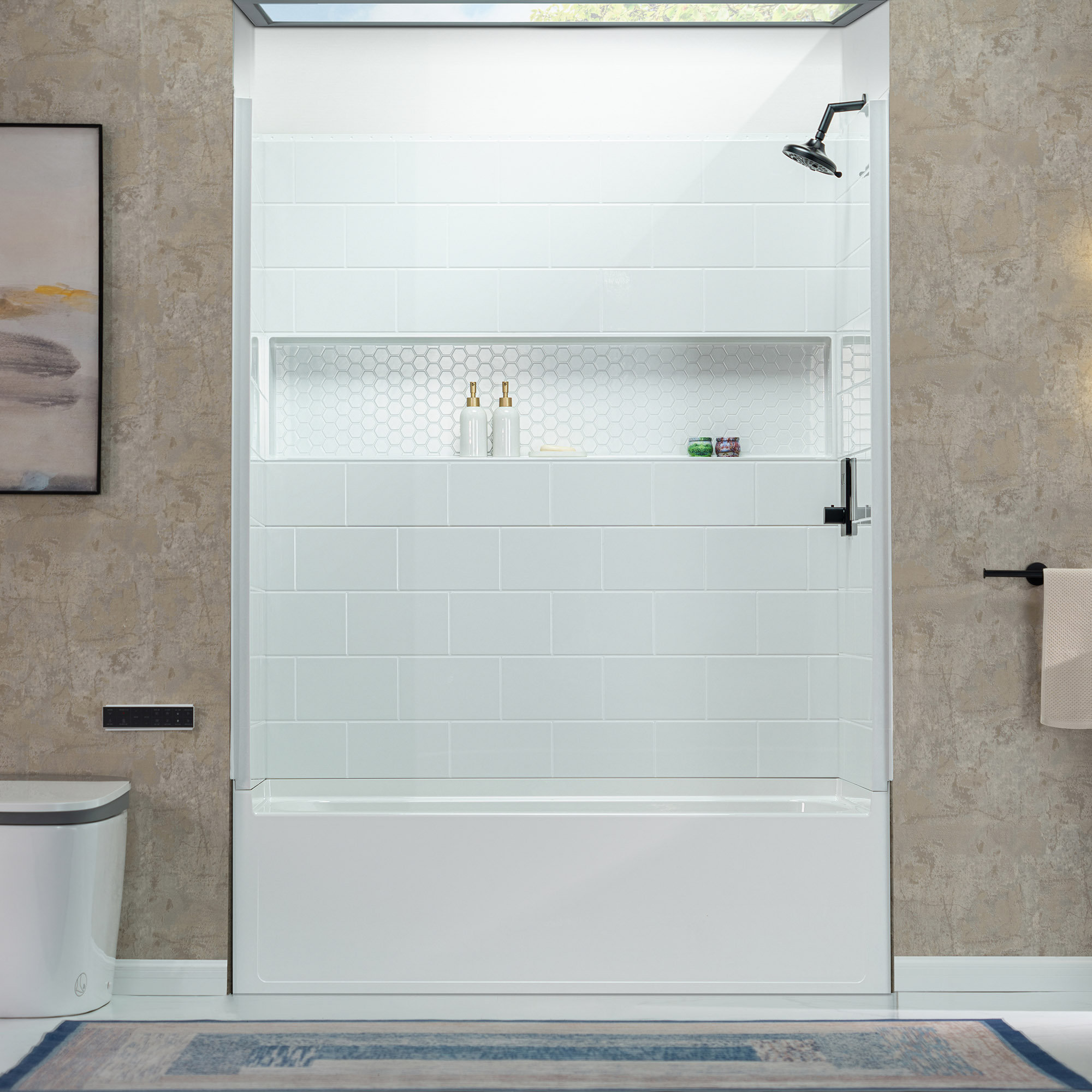 Woodbridge 60" X 32" 4-Piece Direct-To-Stud Alcove Tub Surround Wall ...