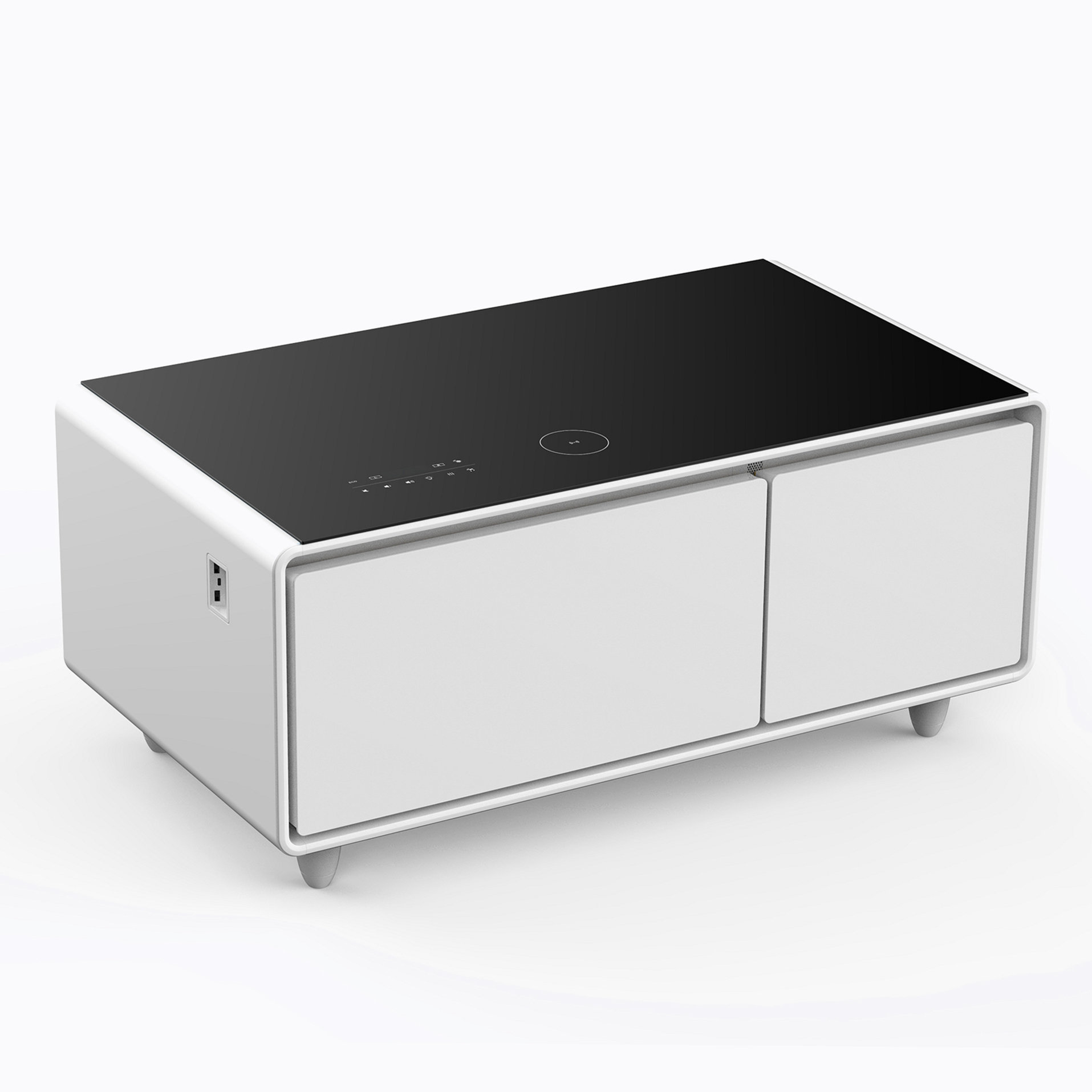 BOSTINS Modern Smart Coffee Table with Built-in Fridge, Bluetooth ...