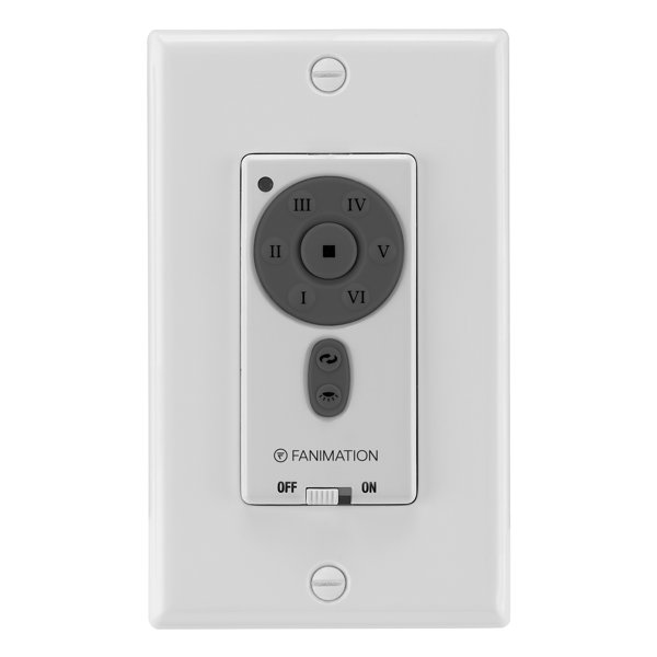 Fanimation Ceiling Fan Wall Control Reversing - 6 Speed DC Motor Fan ...
