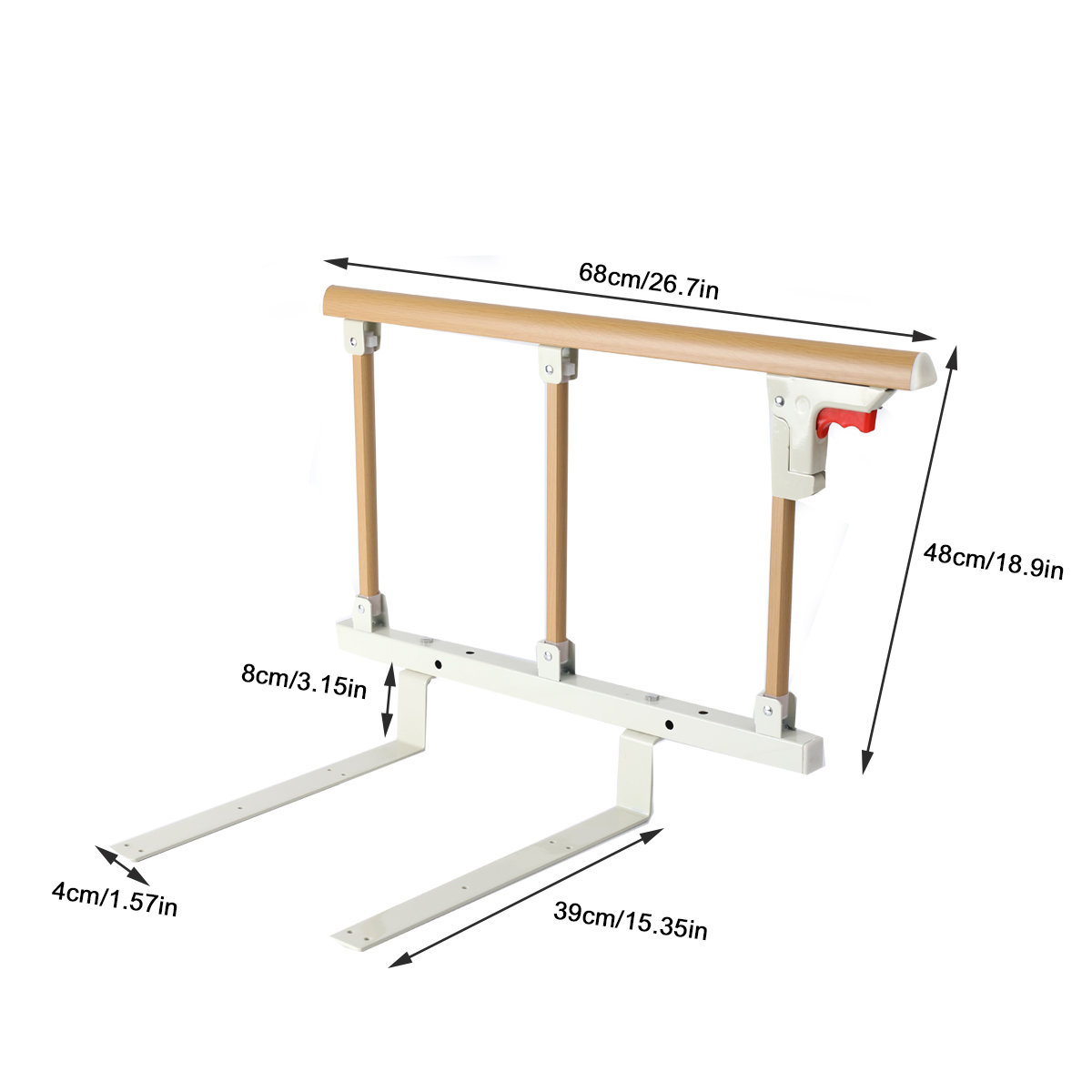 DOMINTY Bed Rails Safety Assist Handle Bed Railing for Elderly Seniors ...
