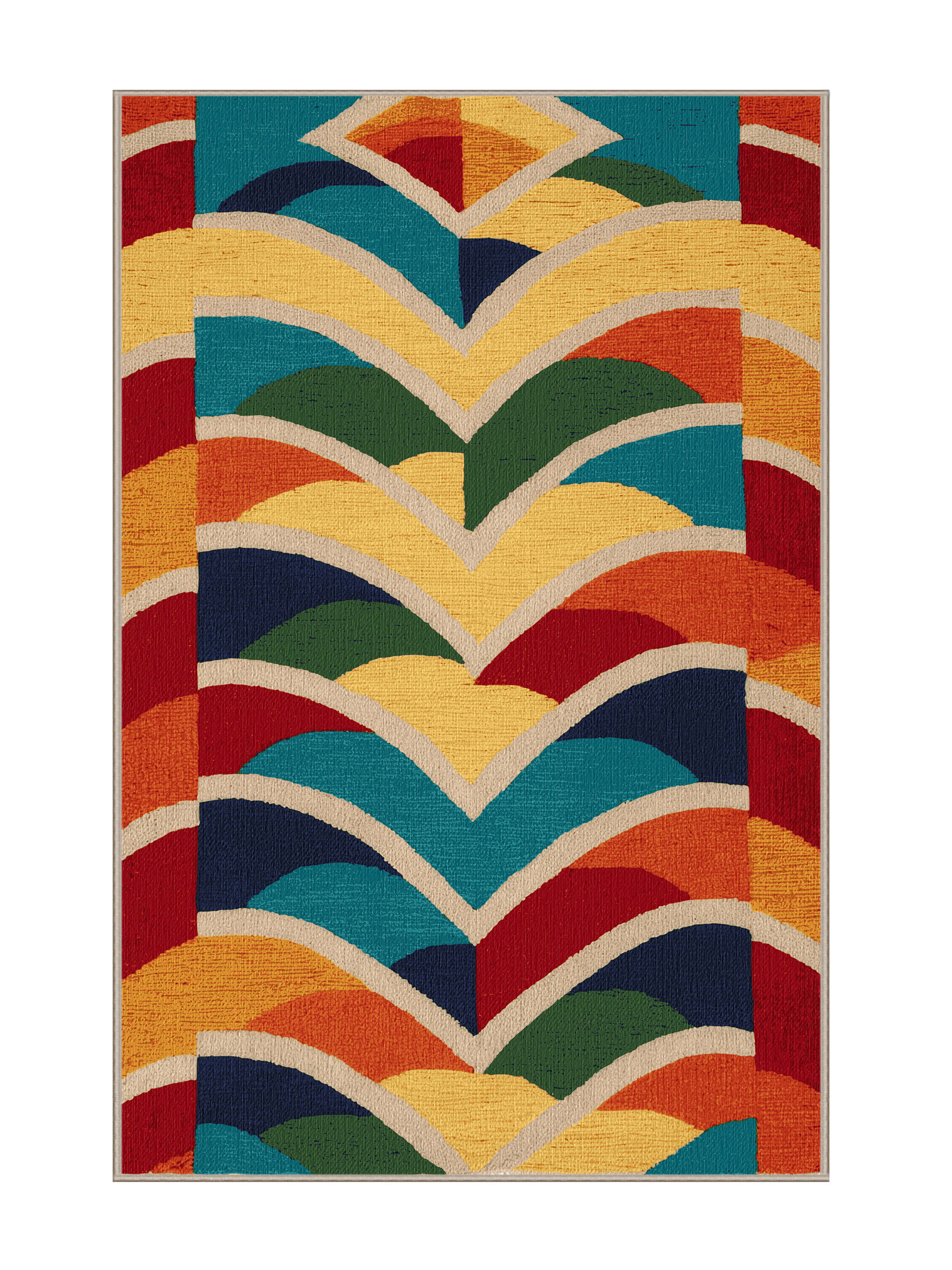 Hokku Designs Washable Rainbow Arches Hawaiian Area Rug | Wayfair