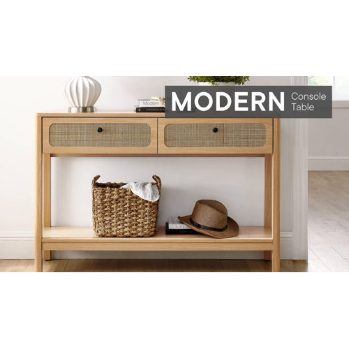 Modway Chaucer Wood Entryway Console Table In Oak | Wayfair