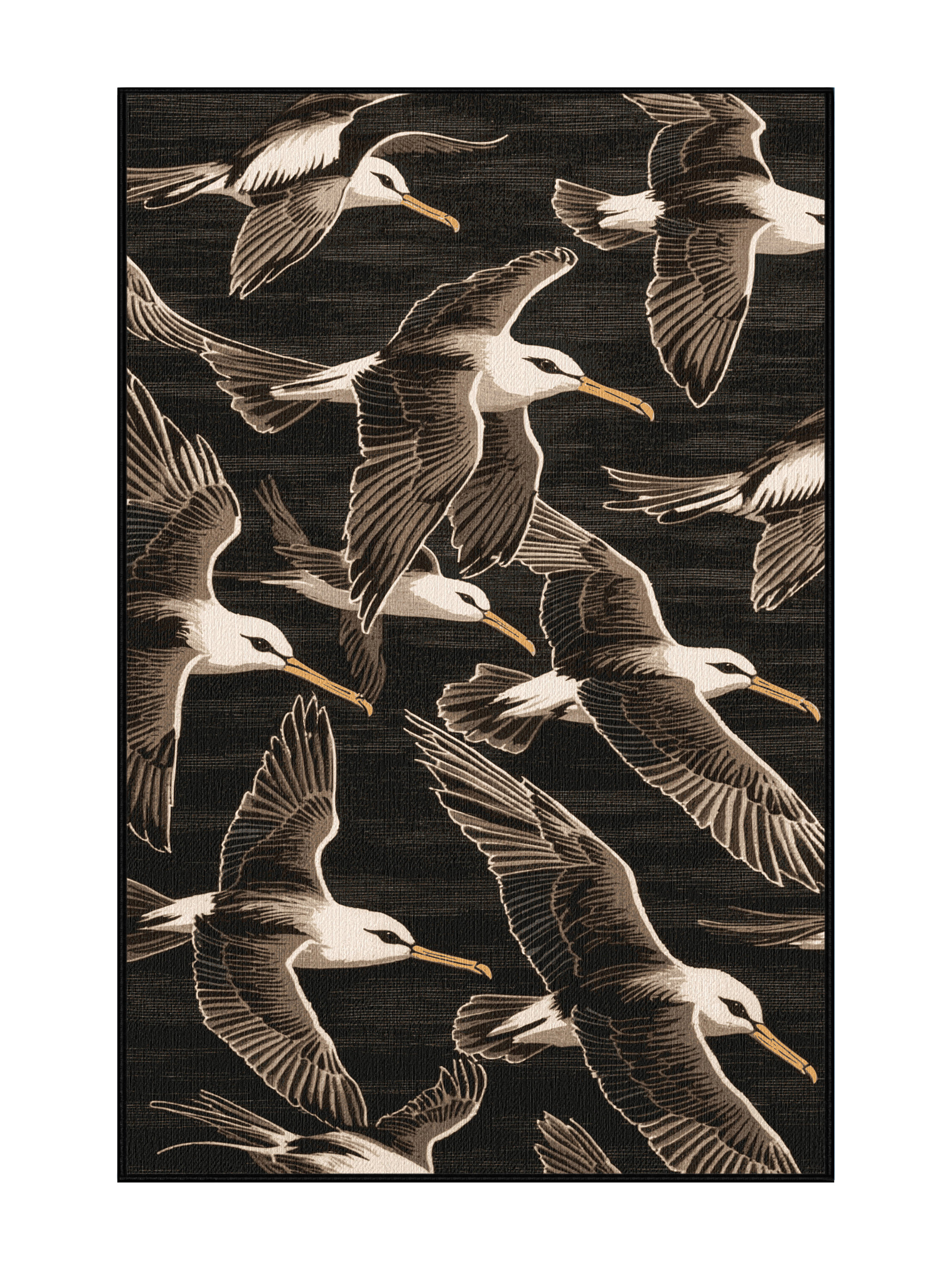 One Allium Way® Washable Wilson's Storm Petrel Birds Area Rug | Wayfair