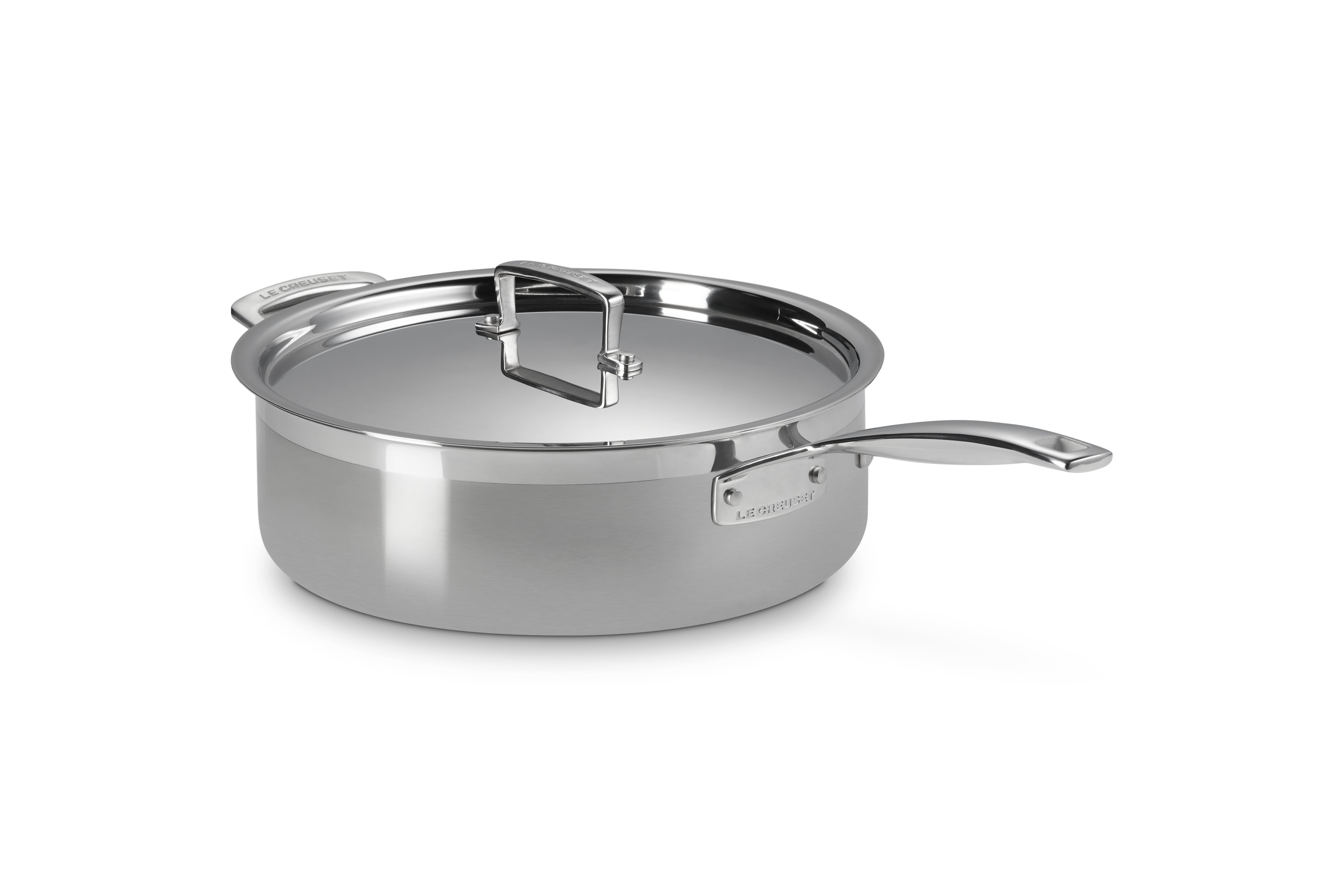 Le Creuset Classic Stainless Steel Round Saute Pan With Lid, 6 Qt ...