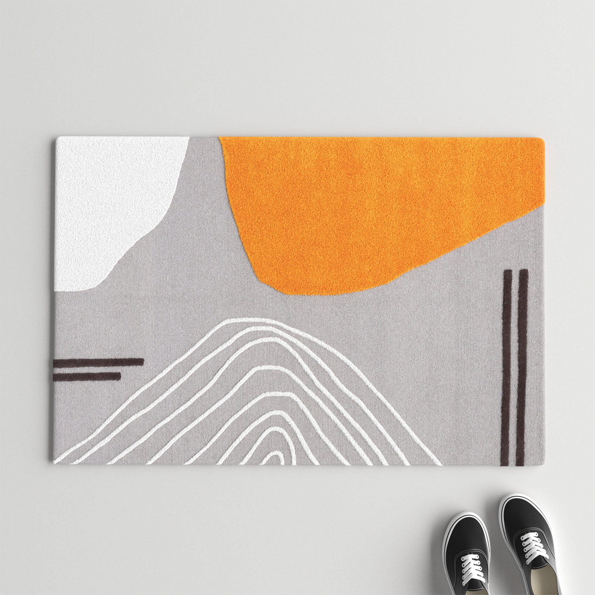 AllModern Felipe Handmade Wool Grey/Rust/Orange Rug & Reviews - Wayfair ...