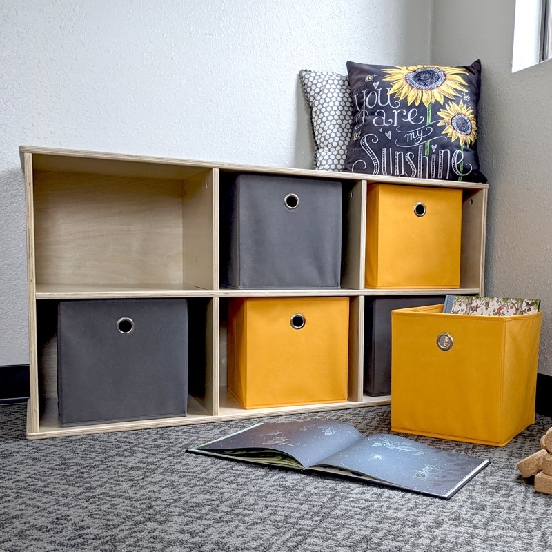 Factory Direct Partners Birch Furniture 6-Compartment Shelving Unit ...