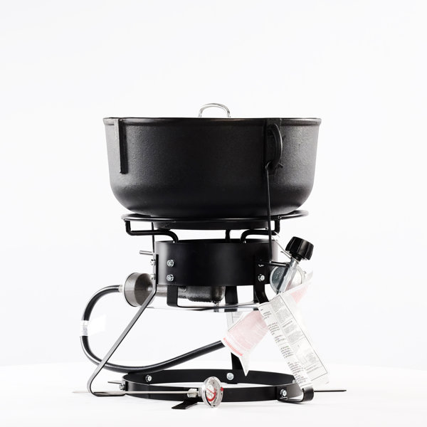 King Kooker 4 Gallon Cast Iron Jambalaya Pot Outdoor Cooker Kit ...