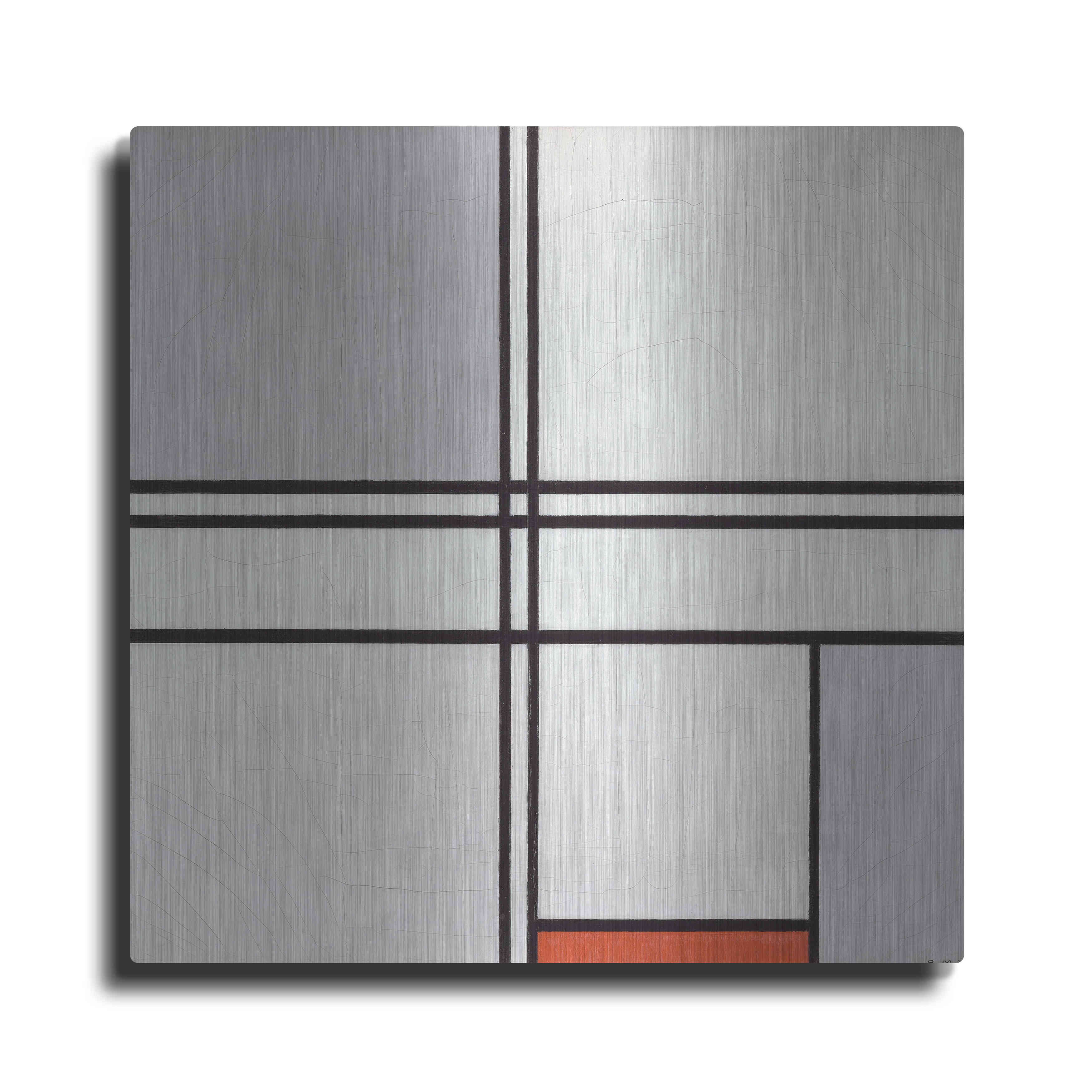 Winston Porter 'Composition No. 1 Grey and Red, 1935' by Piet Mondrian, Metal Wall Art - Wayfair ...