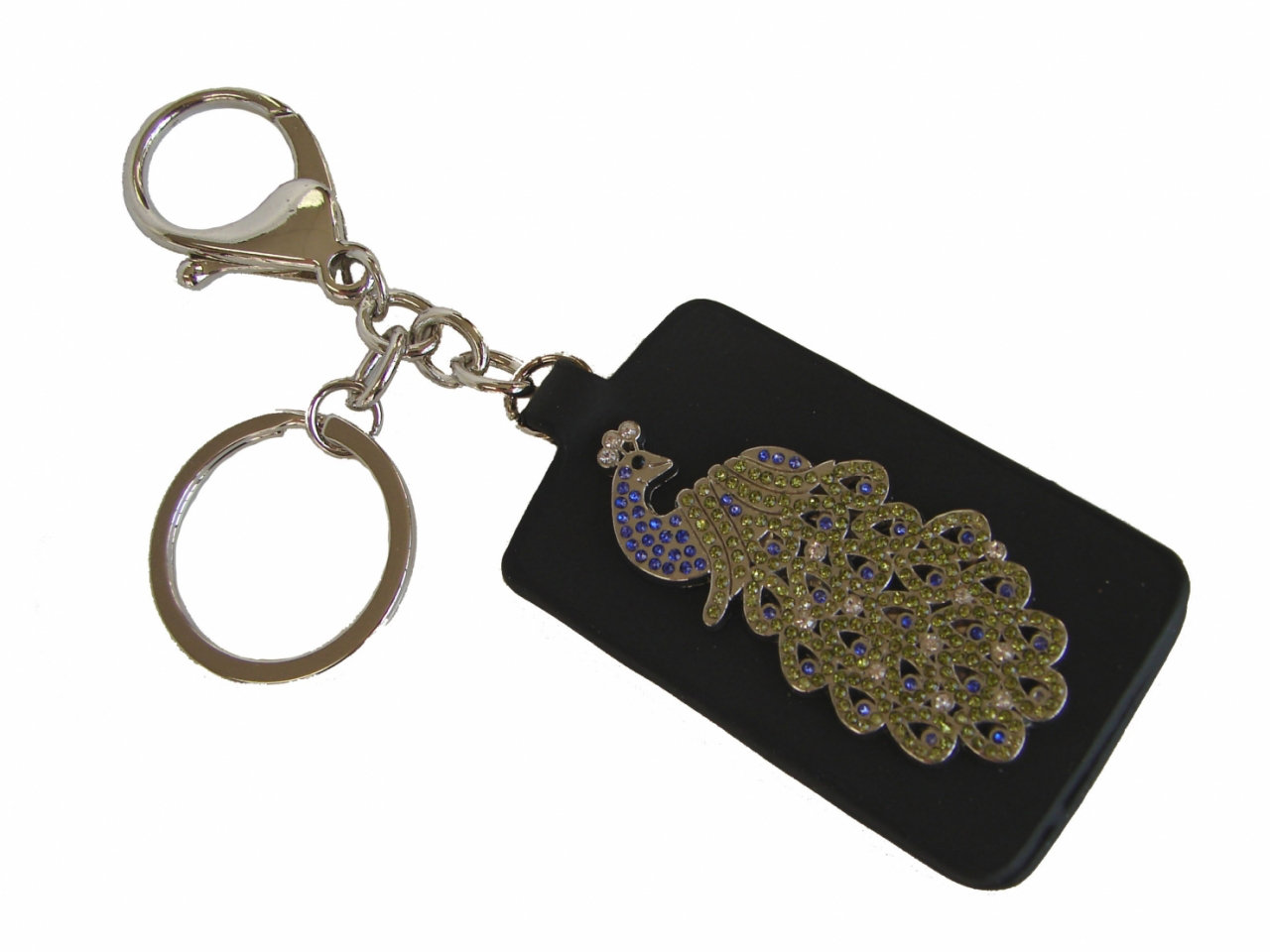 Feng Shui Import Jeweled Peacock Amulet Key Chain | Wayfair