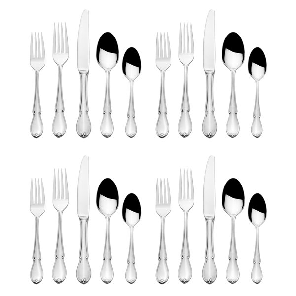 Mikasa Marseille 20-Pc Flatware Set, Stainless Steel, Service For 4 ...