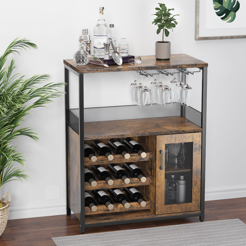 17 Stories Weera Wine Bar Cabinet with Wine Storage & Reviews - Wayfair ...