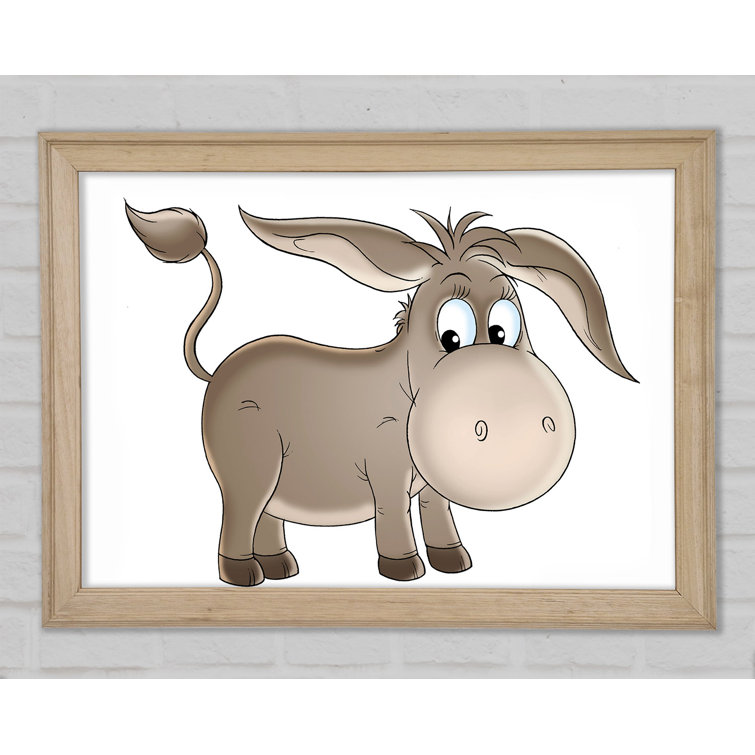 Bright Star Donkey Short Legs White - Single Picture Frame Art Prints ...