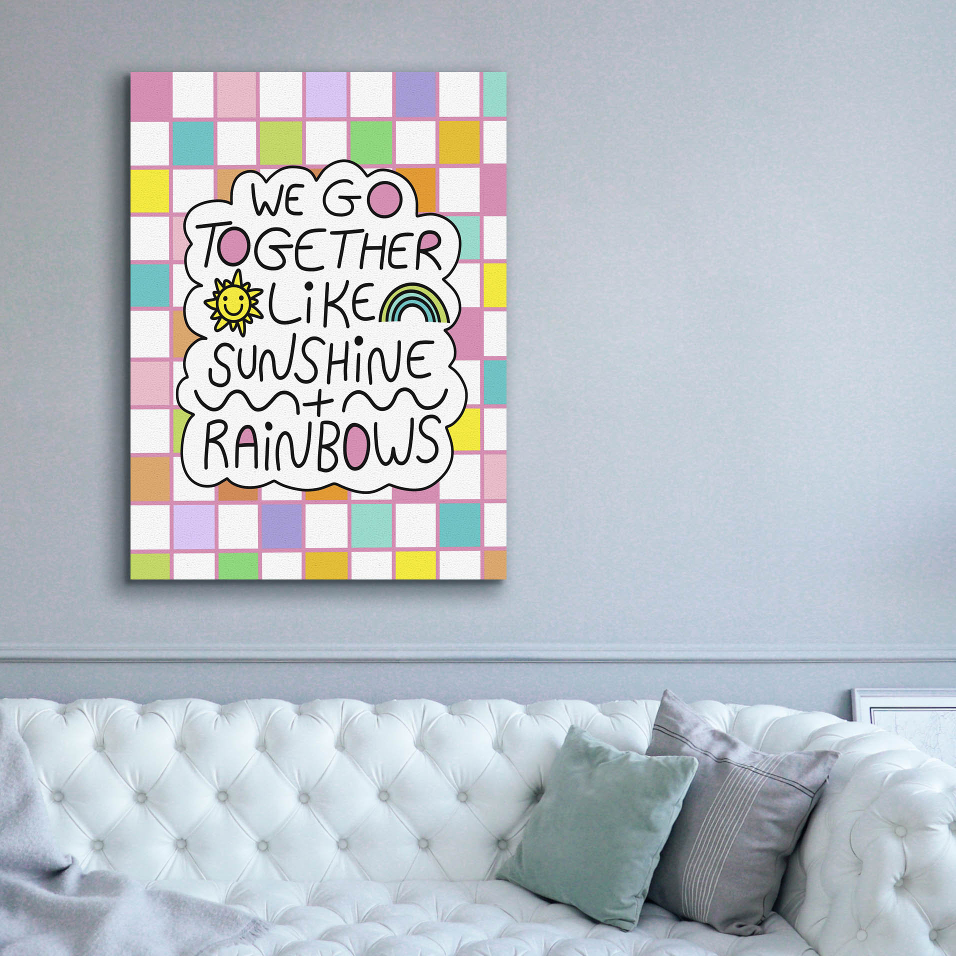 Epic Graffiti 'Sunshine And Rainbows' by Club Daydream Canvas Wall Art ...