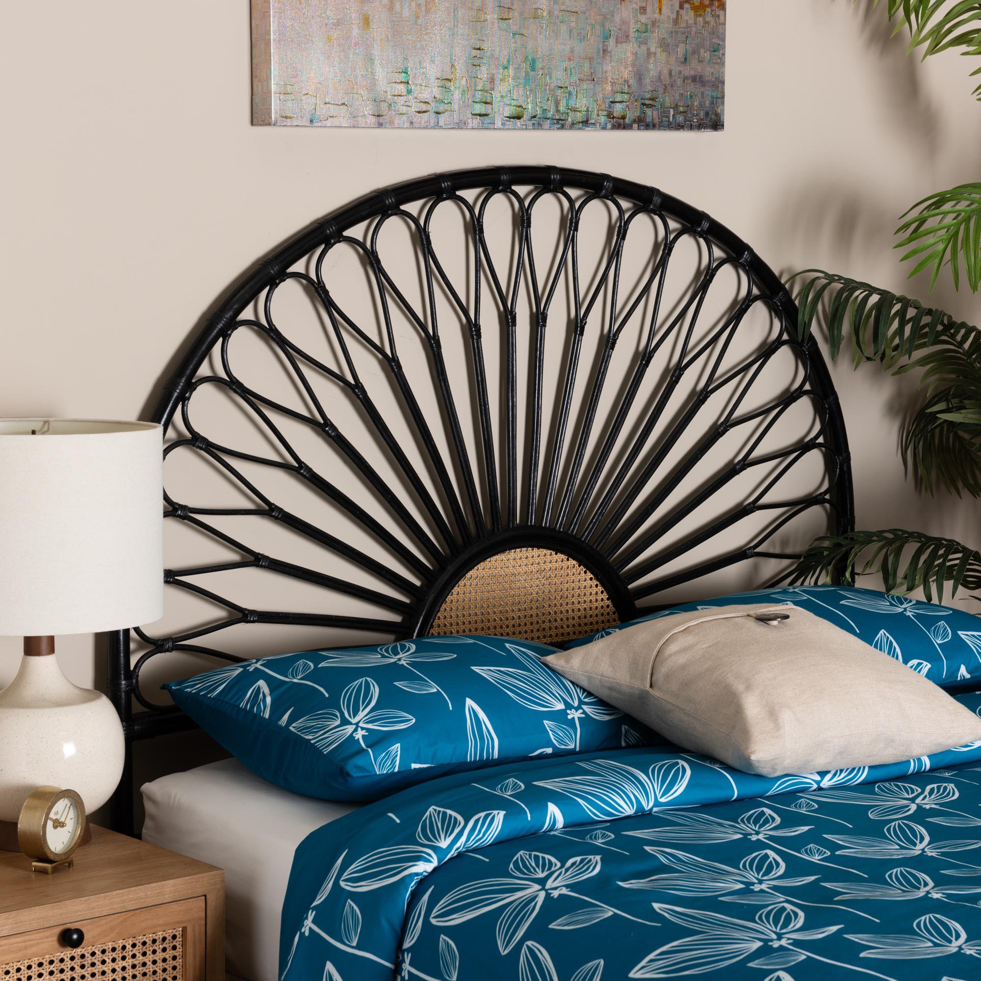 Beachcrest Home™ Borg Rattan Headboard | Wayfair