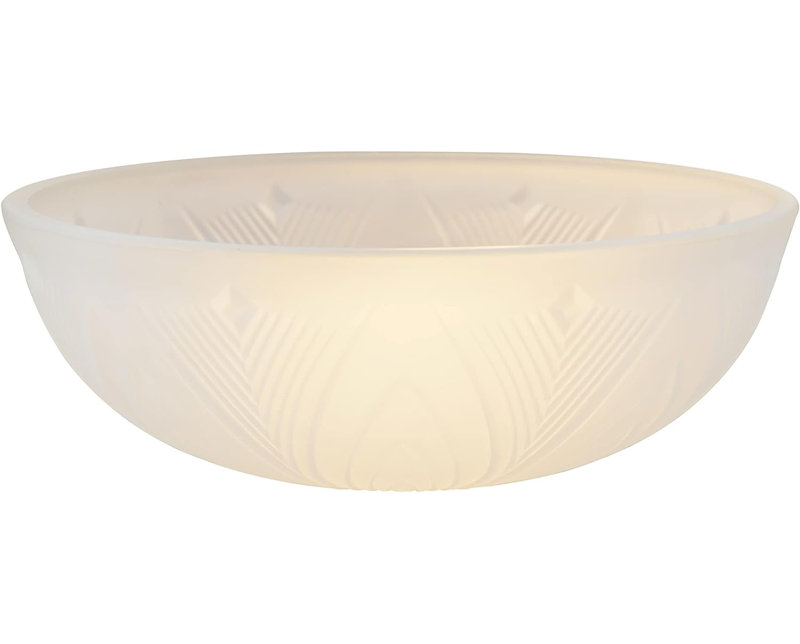 Ebern Designs Glass Bowl Lamp Shade ( Screw on ) in White | Wayfair