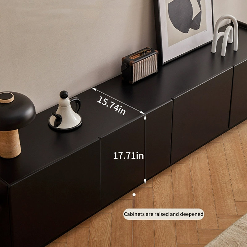 Creature B Comforts Floor TV Stand with Adjustable Shelves and Storage ...