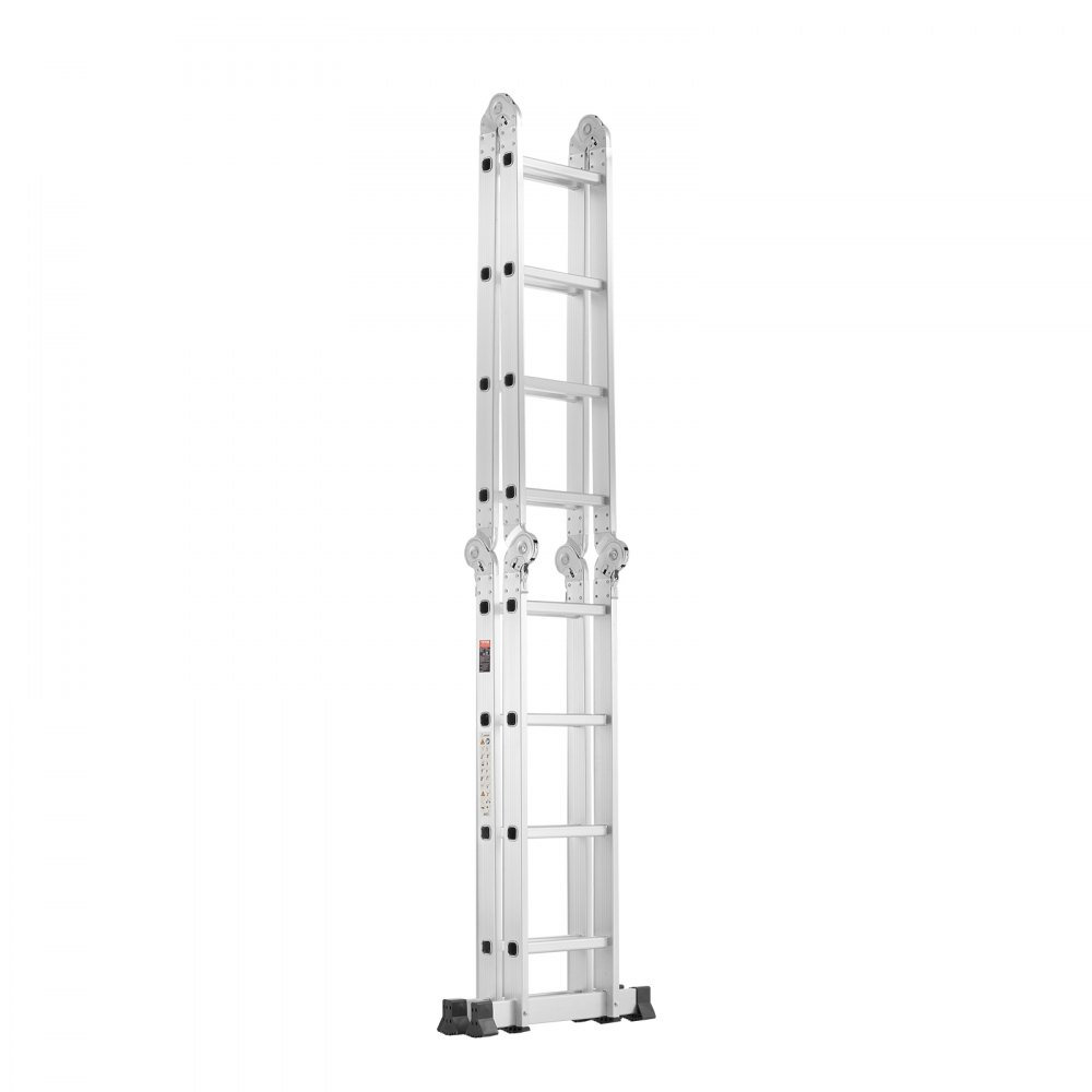 Latitude Run® Multi-Purpose Folding Ladder 7-in-1 4 Step Reach Height ...