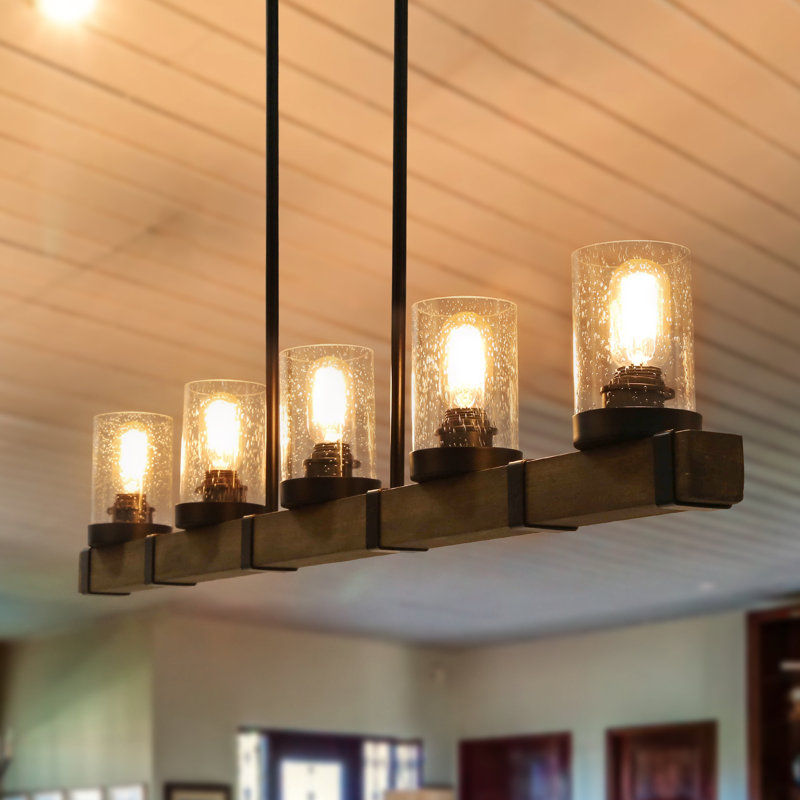 Gracie Oaks Smither 5 - Light 42.9“ Wide Kitchen Island Pendant with ...