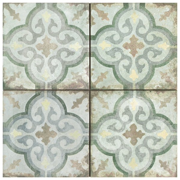 Merola Tile DAnticatto Decor Palazzo 9" x 9" Porcelain Wall & Floor ...