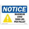 SignMission Notice Maximum Load 3000 Lbs Sign with Symbol | Wayfair