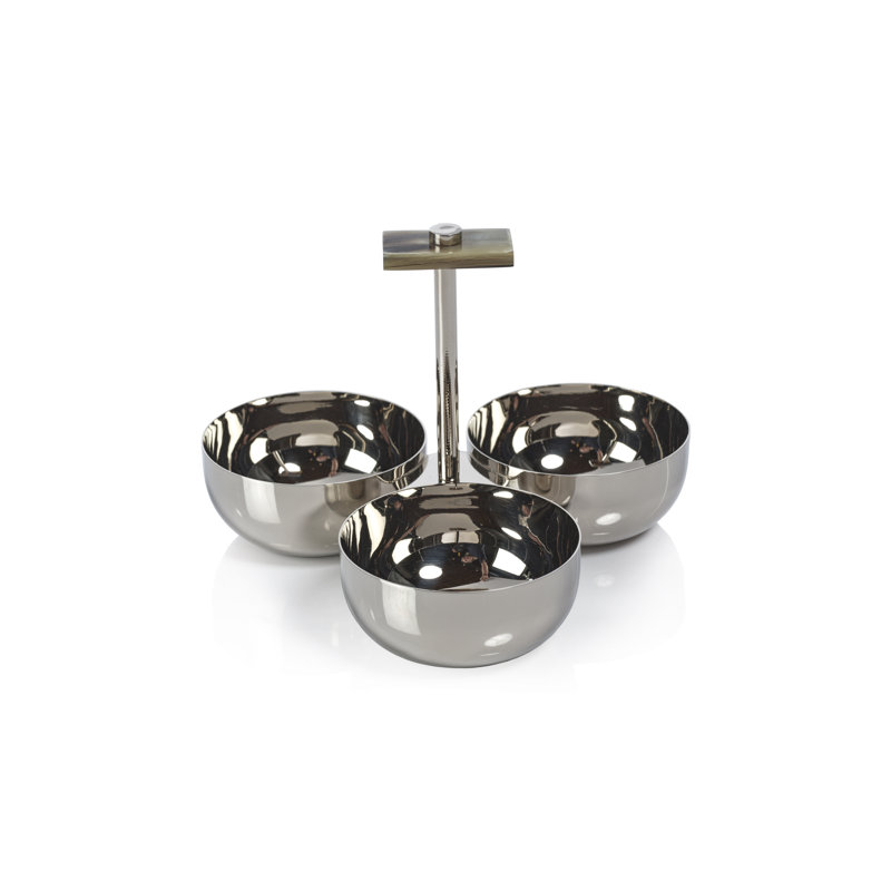 Prep & Savour Diljit Stainless Steel/ Horn Condiment Server | Wayfair