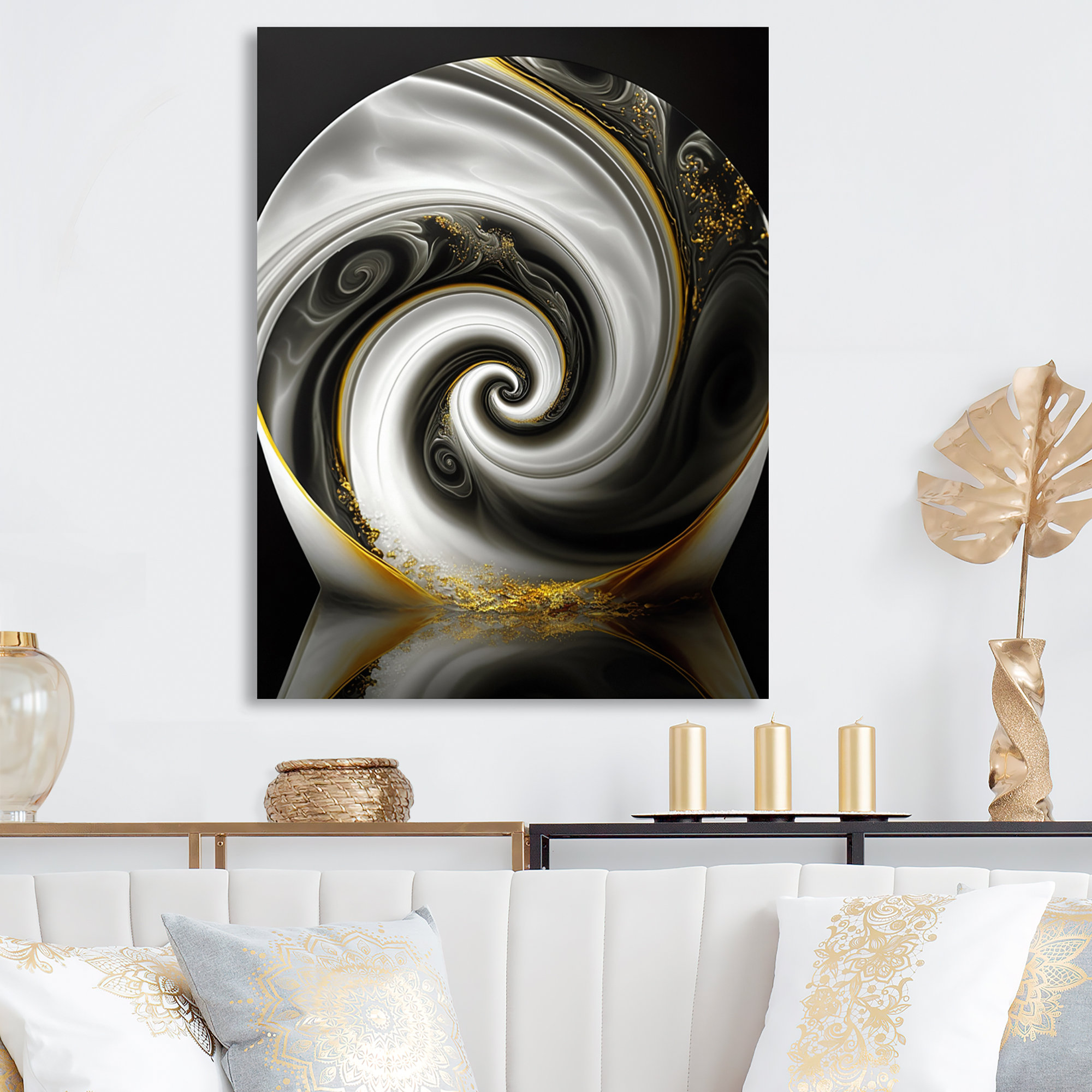Mercer41 Abstract Modern Swirl II - Unframed Print on Metal | Wayfair