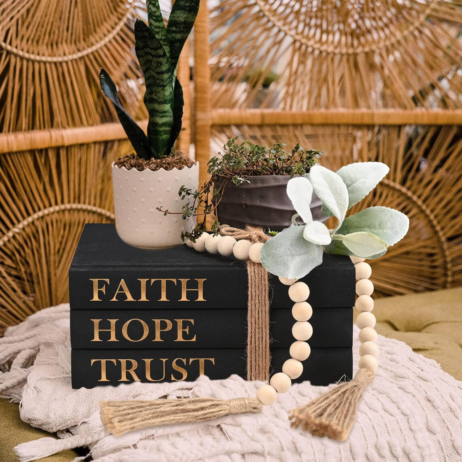 Dakota Fields Linen Covered Decorative Books for Home Decor, Coffee ...