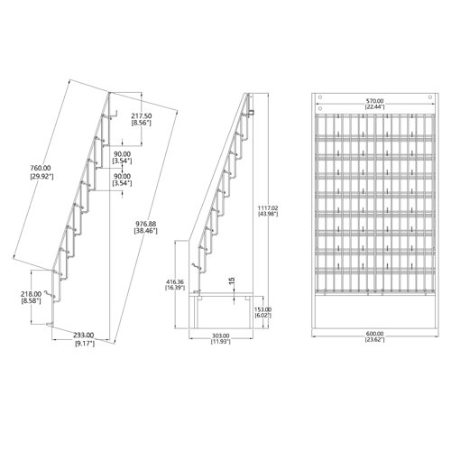 FixtureDisplays Literature Rack Brochure Holder Leaflet Coupon Stand ...