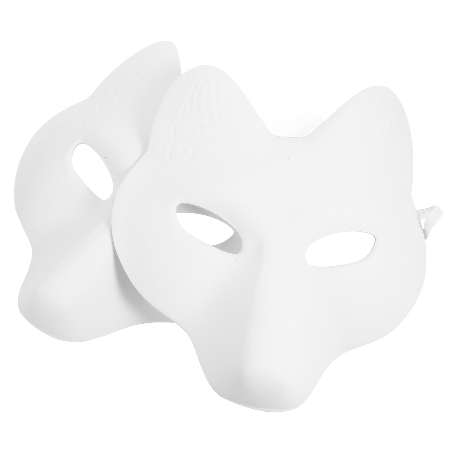 Dakota Fields 2Pcs DIY Animal Masquerade Masks White Paintable Party ...