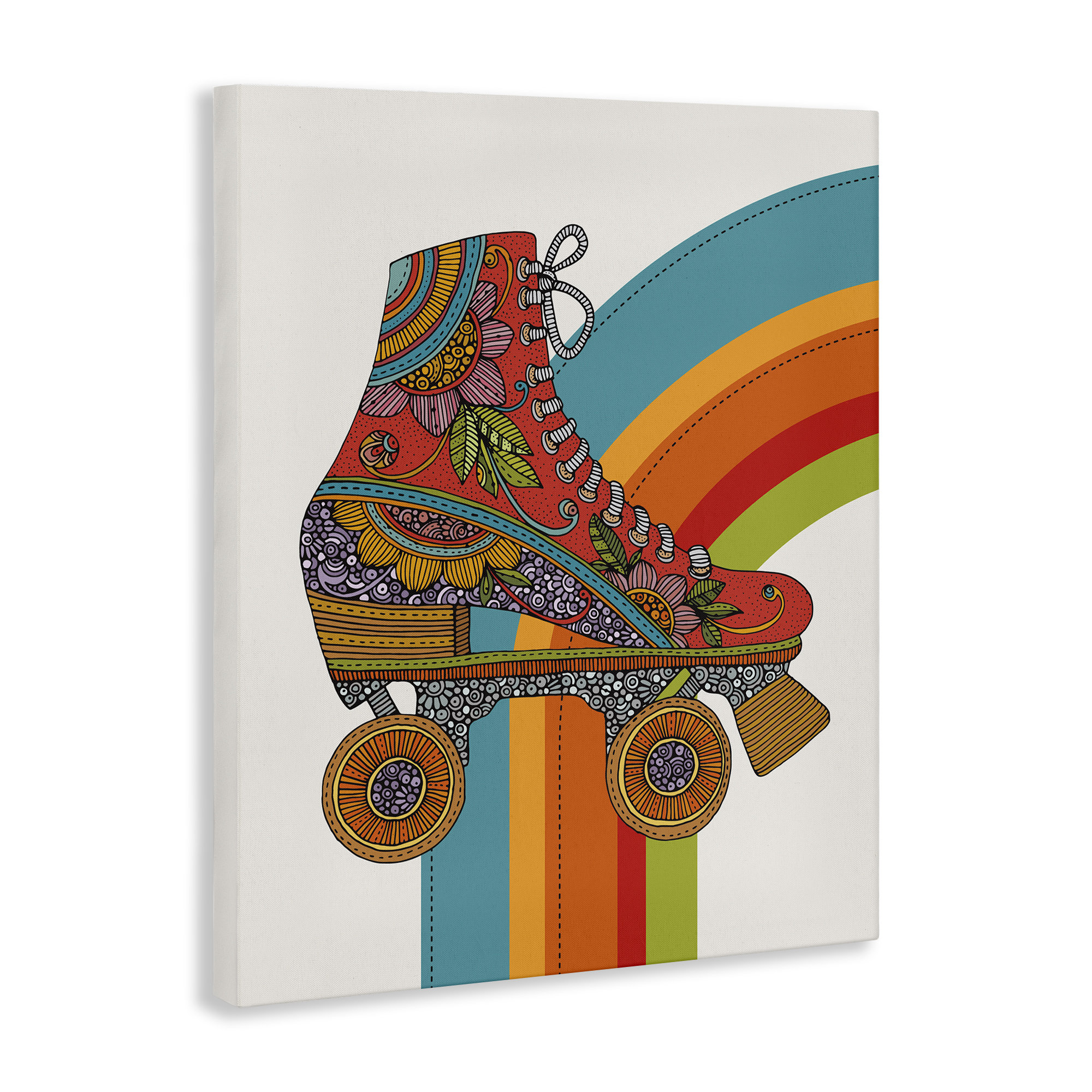 Red Barrel Studio Vintage Boho Roller Skate Canvas Wall Art by ...