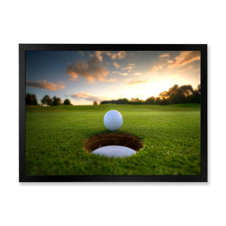Ebern Designs Sunrise At The Golf Course Framed On Canvas Photograph ...