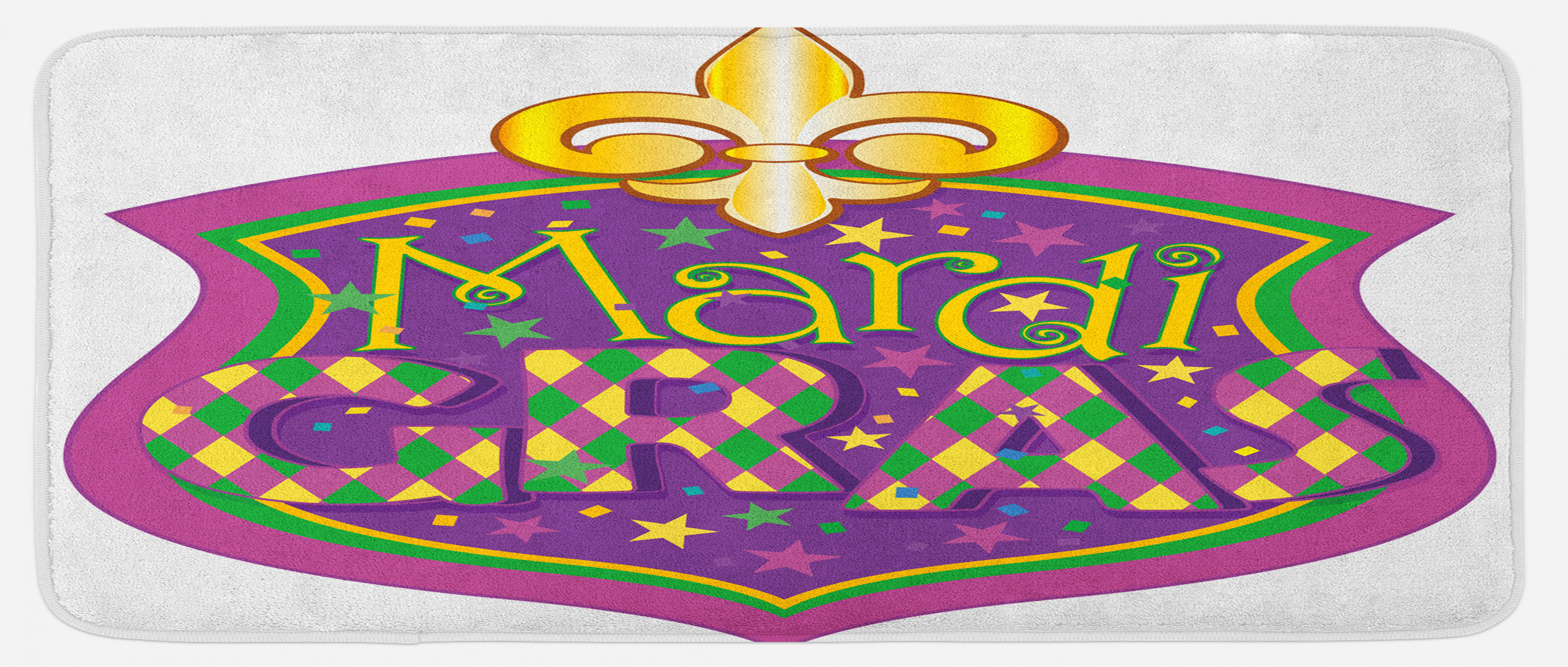 East Urban Home Blazon Design Mardi Gras Inscription And Fleur De Lis ...