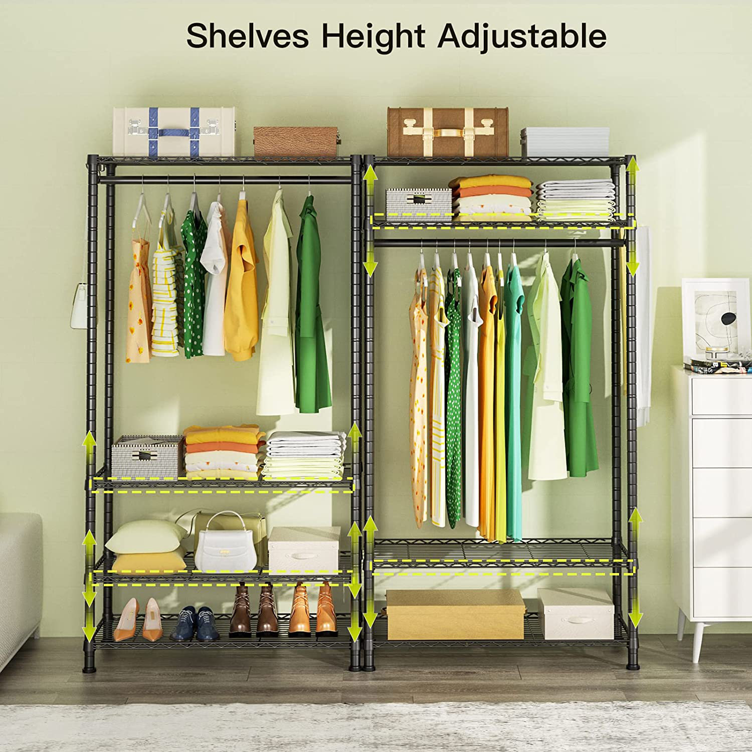 Rebrilliant Lydiane Metal Closet System | Wayfair