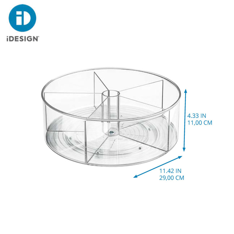 iDesign Linus Divided Turntable Lazy Susan, Clear & Reviews | Wayfair