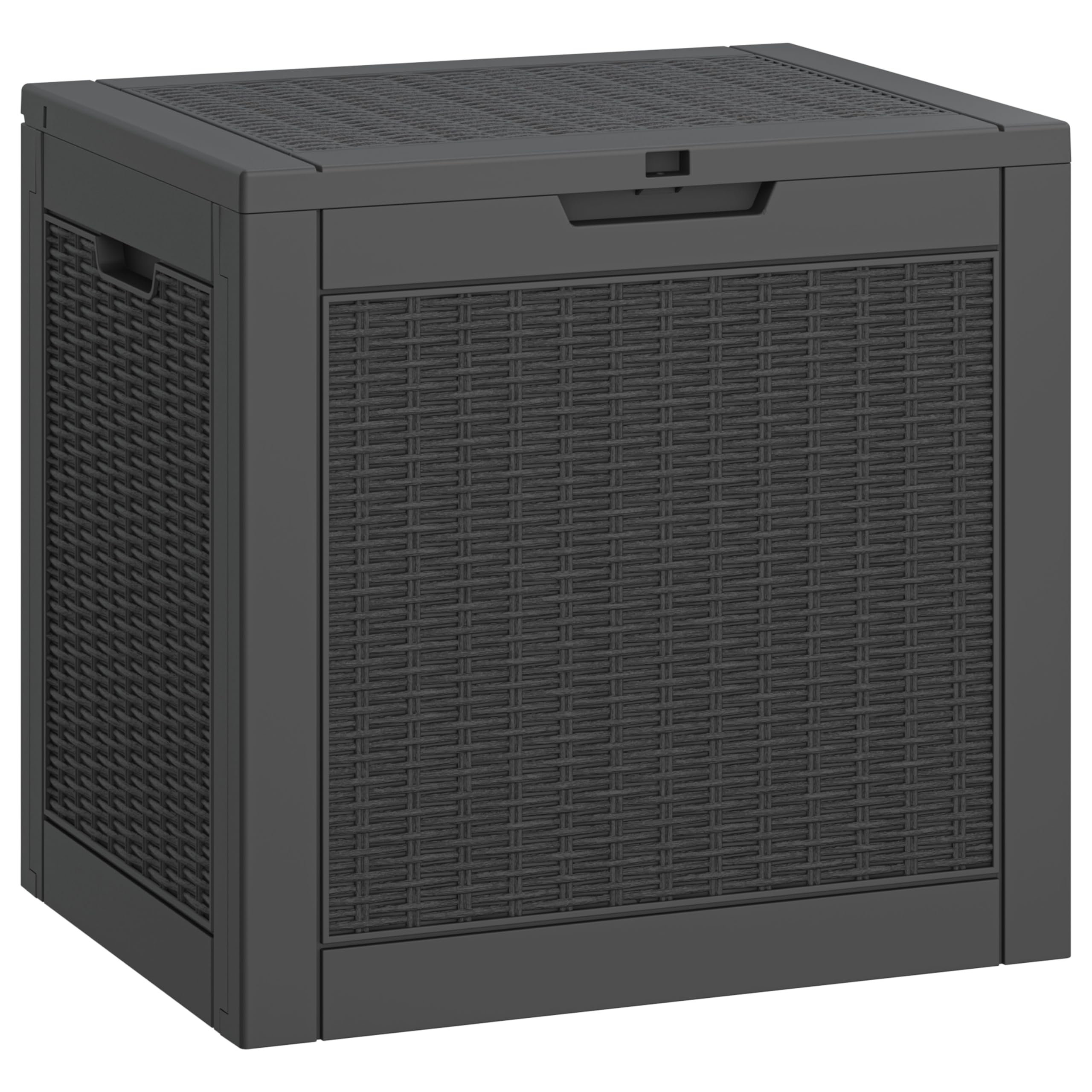 Latitude Run® 31 Gallon Resin Deck Box Waterproof UV Resistant Outdoor ...