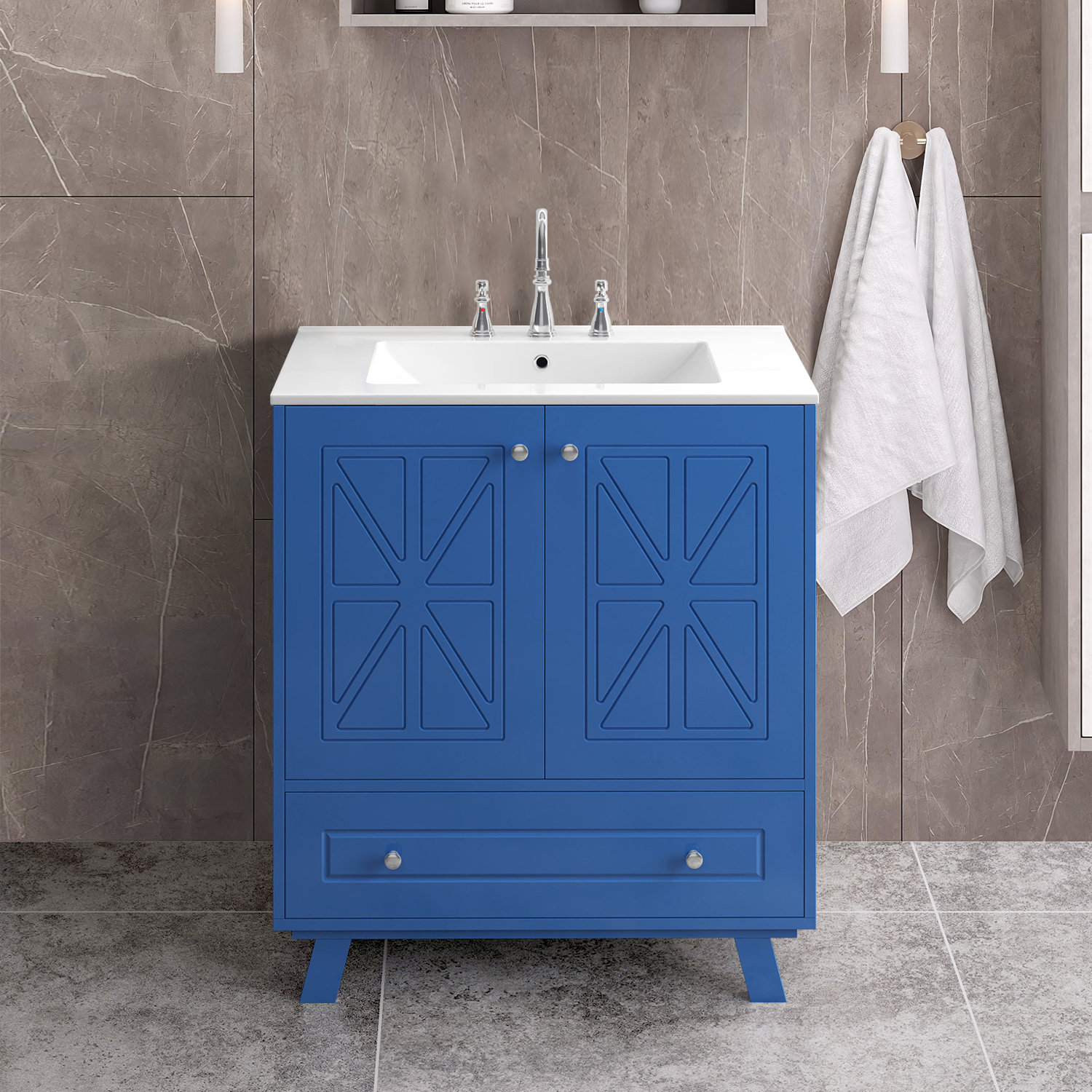 Breakwater Bay 30'' Single Bathroom Vanity With Ceramic Top & Buffered ...