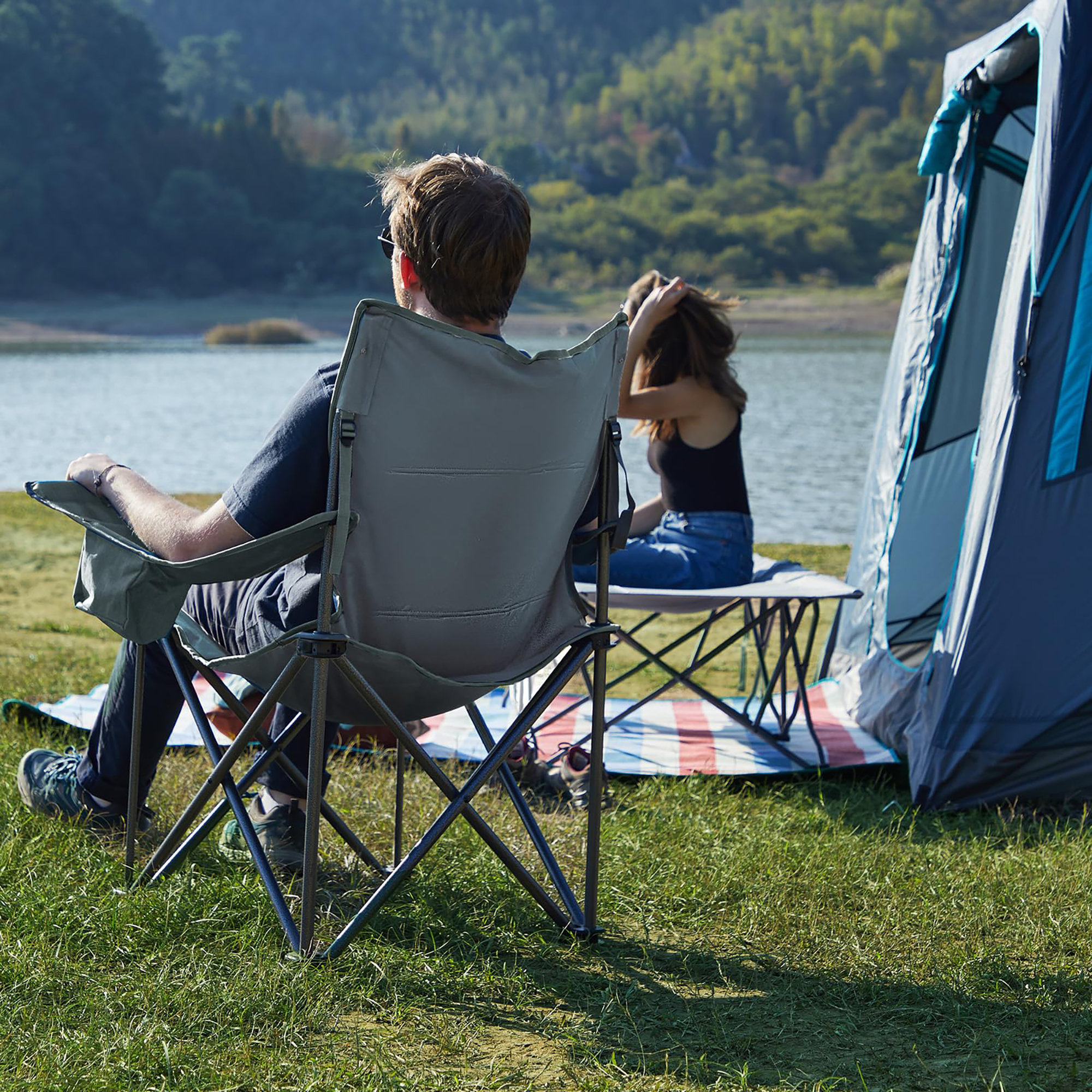 NIDOST 2 - Pack Oversized Folding Camping Chair for Adults with High ...
