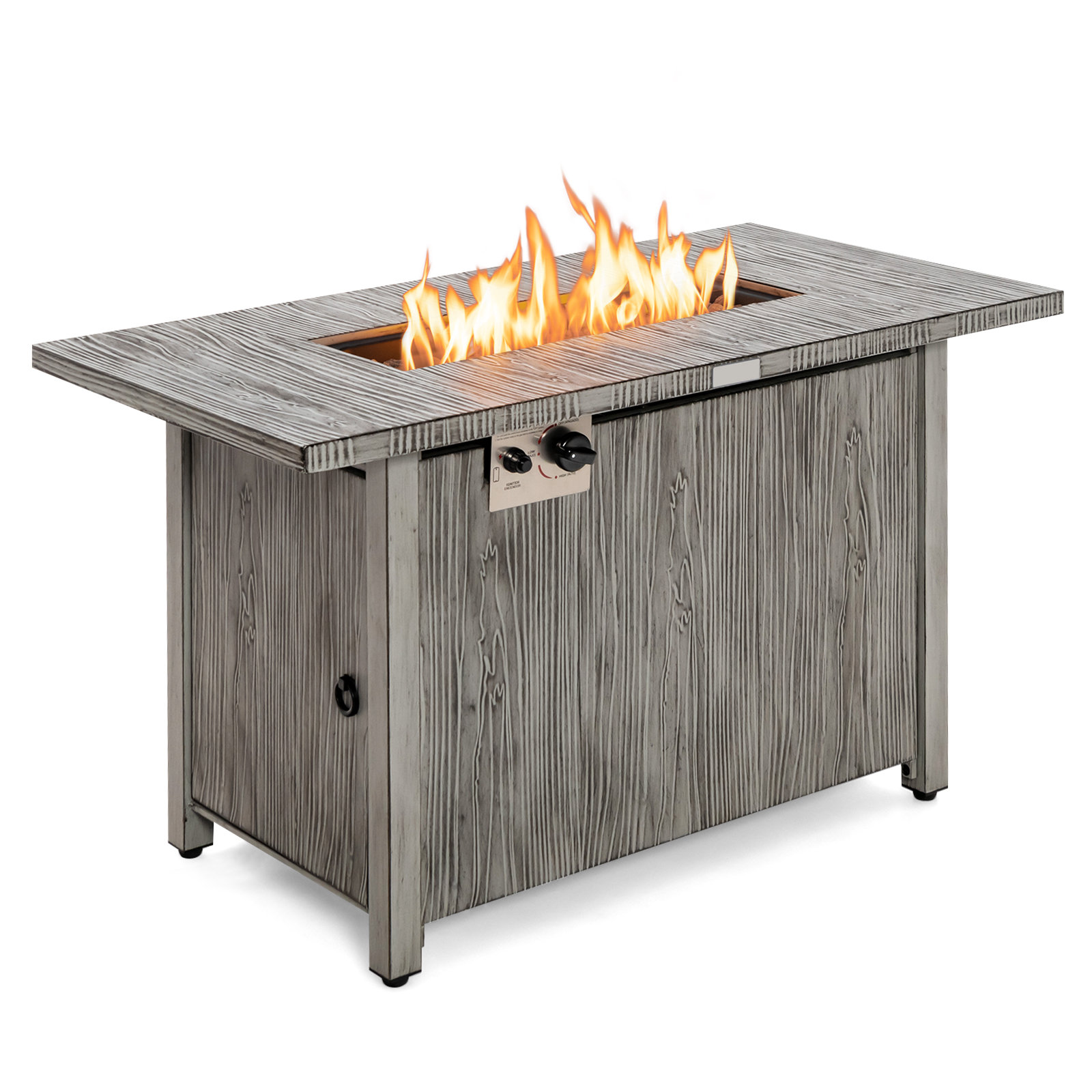 Gracie Oaks Patiojoy 43’’ Propane Fire Pit Table 50,000 Btu Outdoor ...