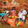 The Holiday Aisle® 6FT Thanksgiving Inflatable Turkey On Cornucopia ...