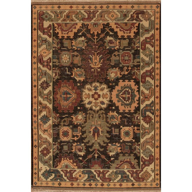 Samad Rugs Discovery Rectangle 6' x 9'10" Area Rug in Brown/Black/Blue ...